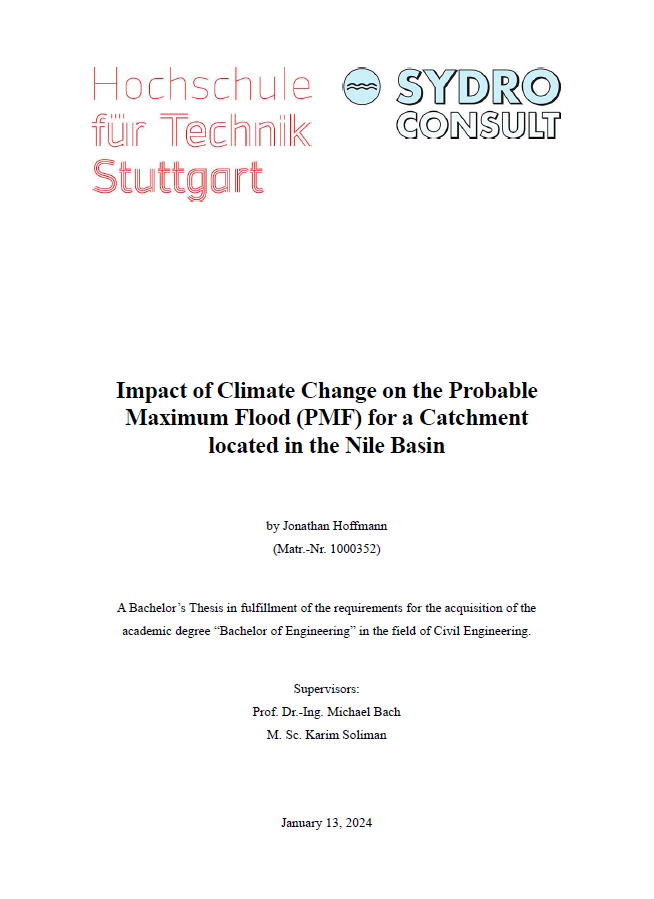 Bachelor Thesis on Impact of Climate Change on Probable Maximum Flood ...